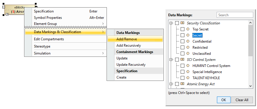 Managing Data Markings