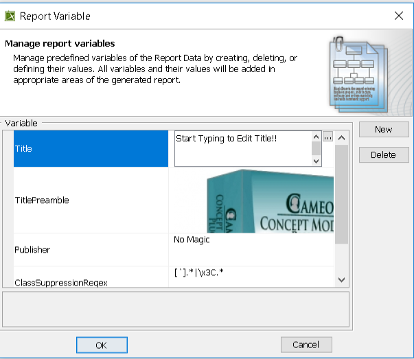 Variables of the natural language glossary