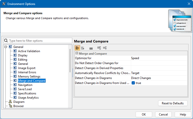 Preparing for project comparison