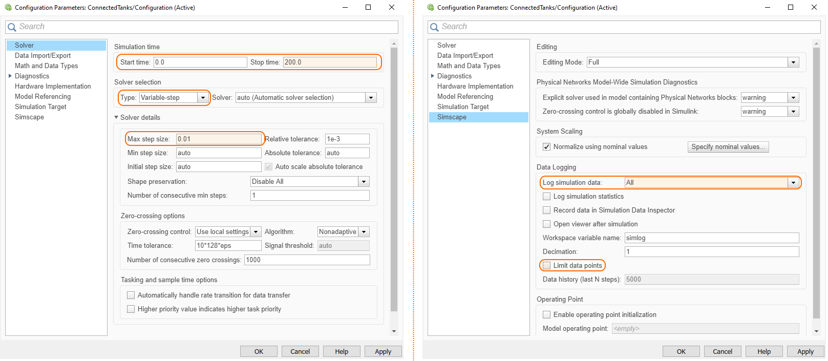 Hydraulics example to Simulink and Simscape model