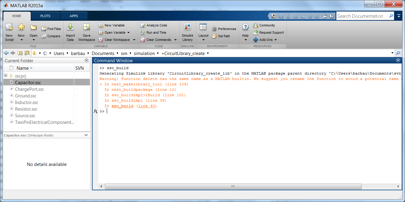 Electrical Circuit example to Simulink and Simscape model R2016a