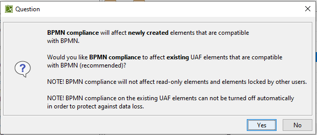 Using BPMN Compliance Mode
