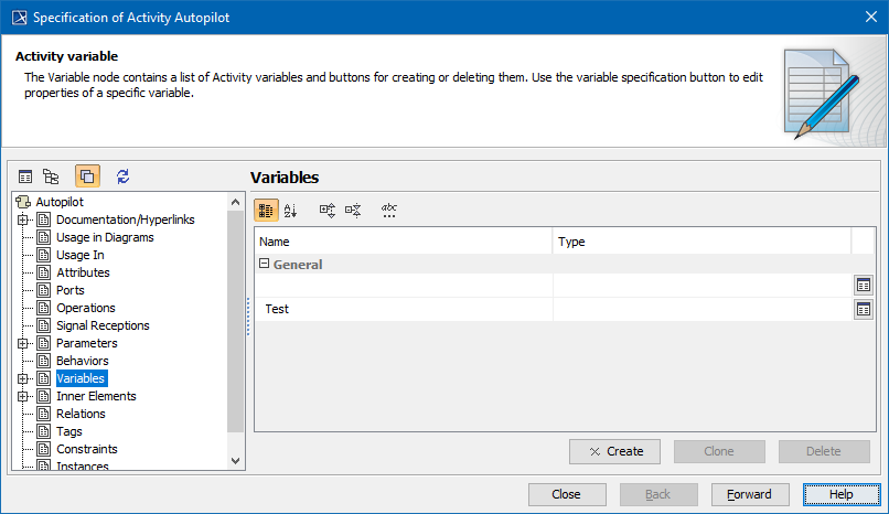 Variables - MagicDraw 2024x Refresh3 - No Magic Documentation